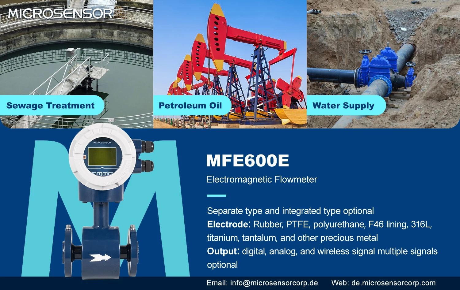 Microsensor MFE600E - Intelligent Electromagnetic Flow Meters