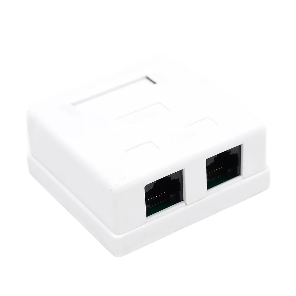 RJ45 Keystone 2 Ports UTP Cat5E/Cat6 Surface Mount Jack Box| Alibaba.com