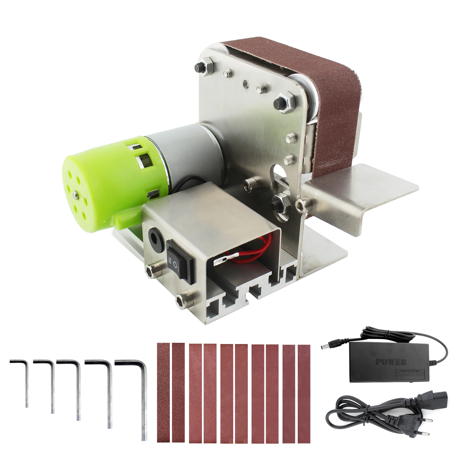 30*300mm Mini Belt Sander - 7 Variable Speed Polishing Machine