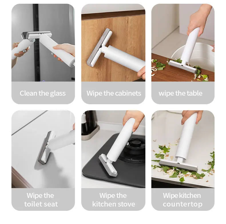Innowell Desk Brush Portable Self-squeezing Kitchen Mini Cleaning Mops ...