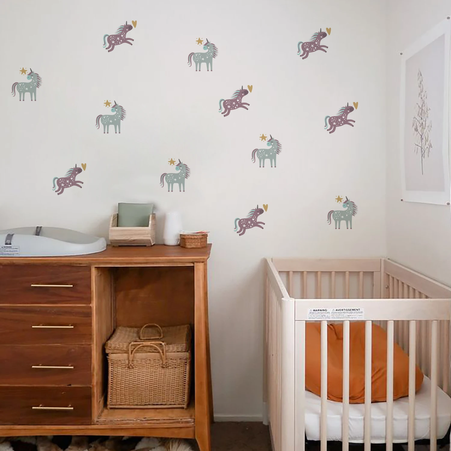 Funlife Mid Century Modern Wall Stickers Peel and Stick,4pcs Self ...