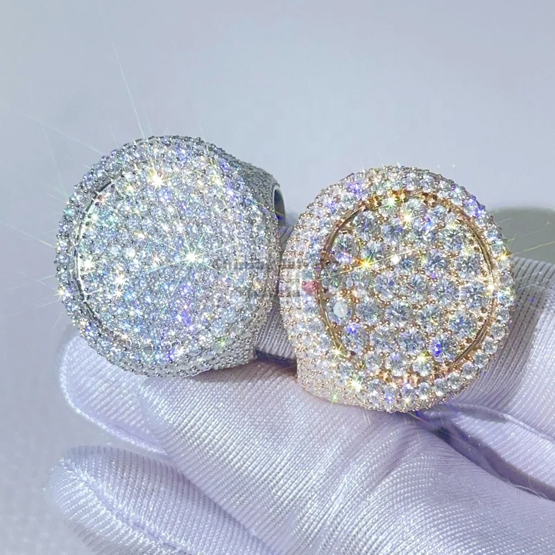 Solid Silver Pass Diamond Tester Hip Hop Iced Out Men Vvs Moissanite ...