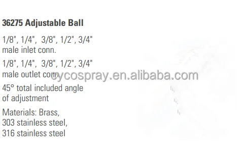 36275 Adjustable Ball Fitting - Versatile & Durable Solutions
