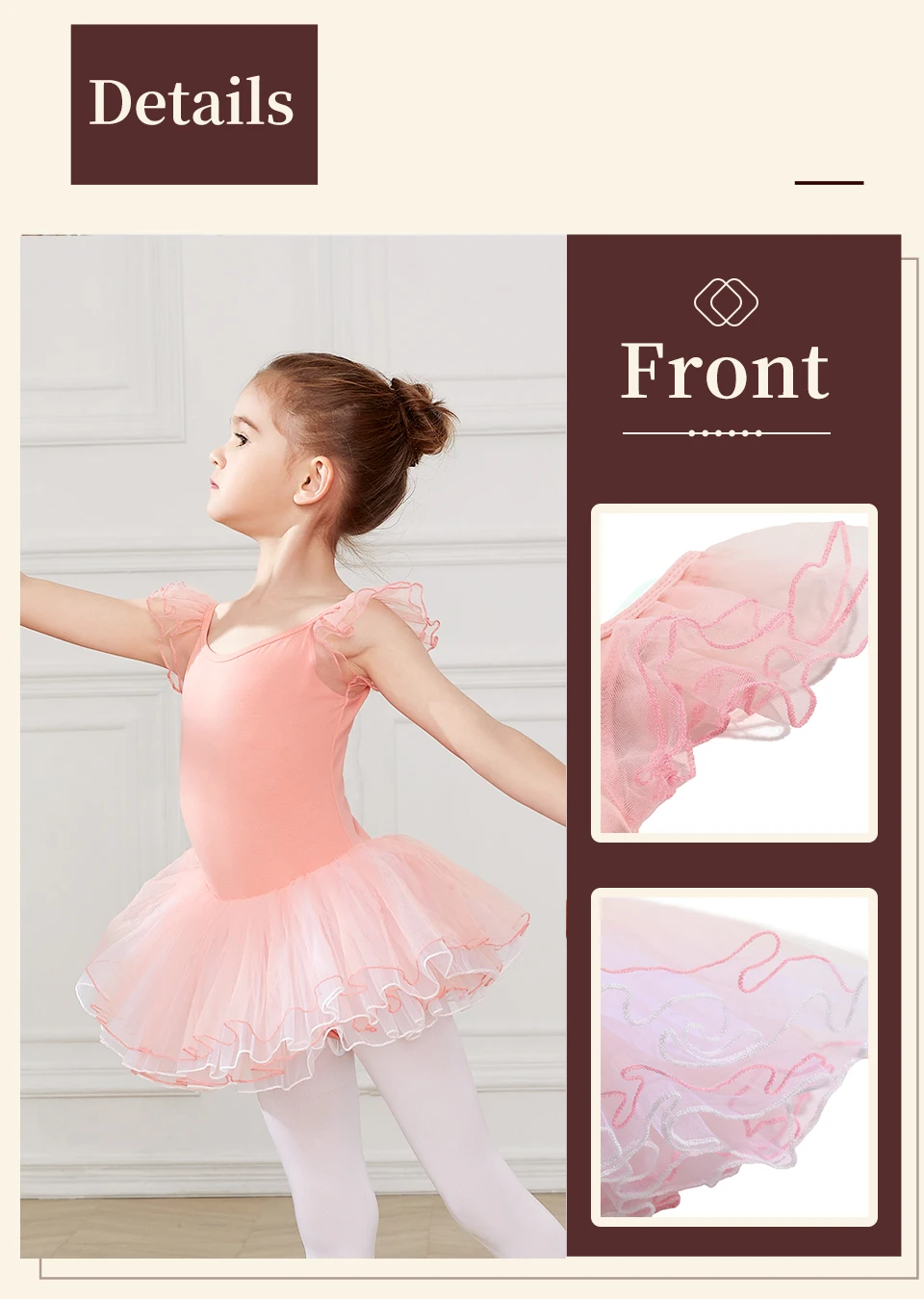 Girls Ballet Dress Dance Leotard Kids Tutu Skirts Gymnastics Ballet ...