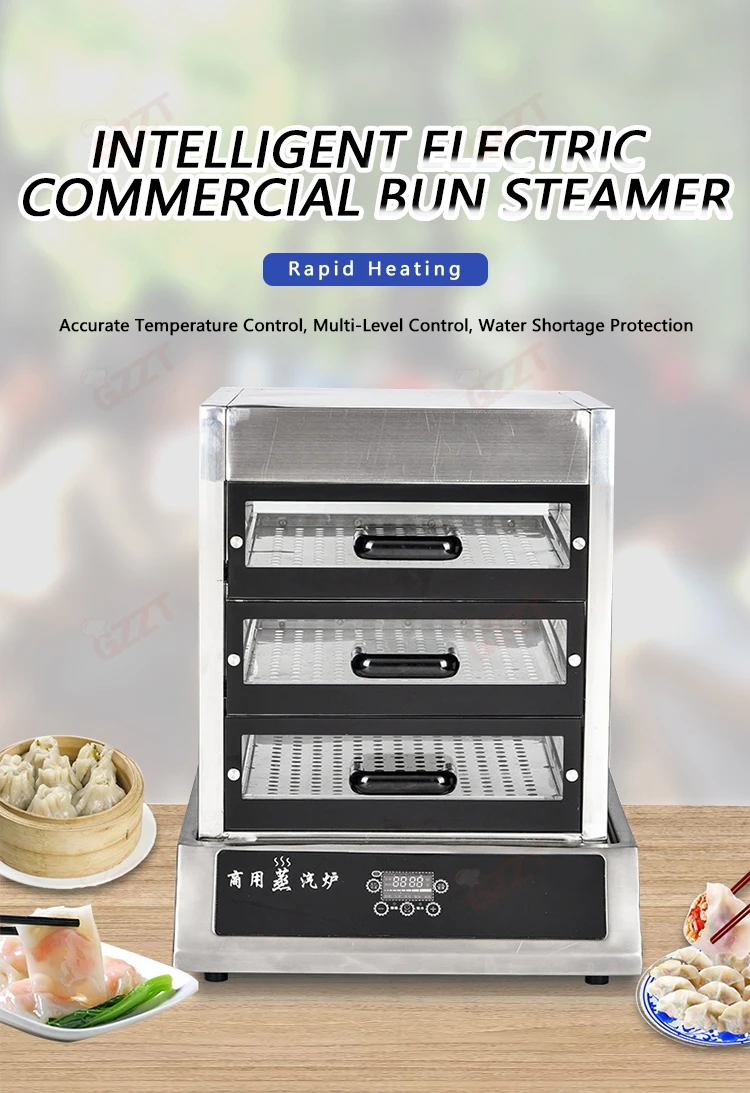 6000W 8000W Dim Sum Warmer Cooker Heater Commercial Electric Food ...