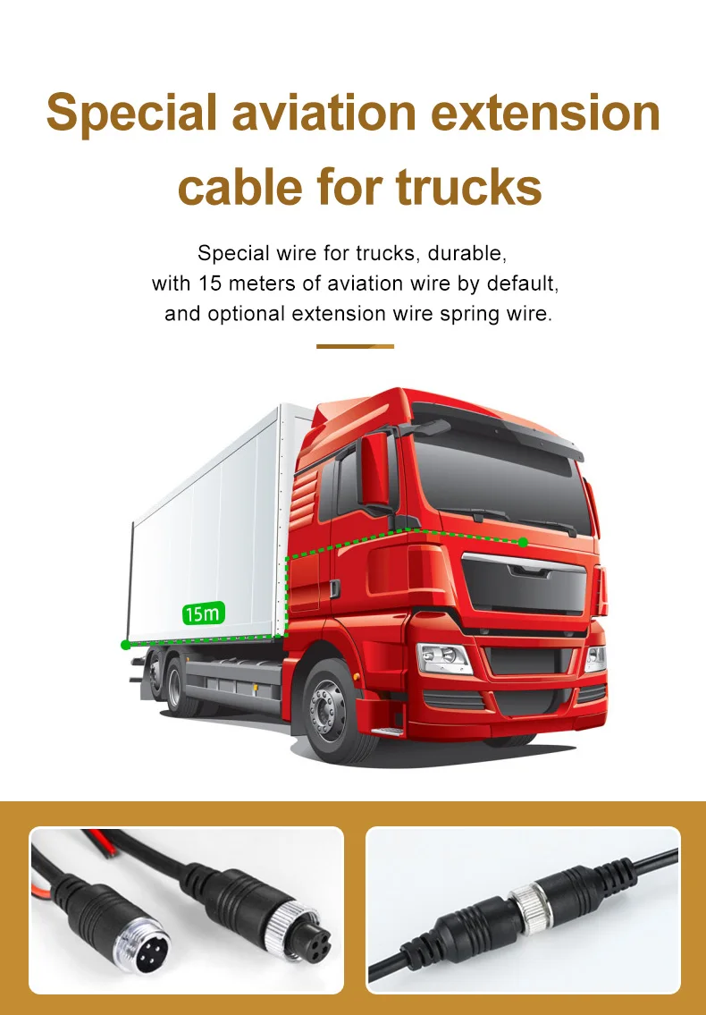 4 Pin Male Connector Radio Back Up Reverse Camera 360 Degree Camera ...