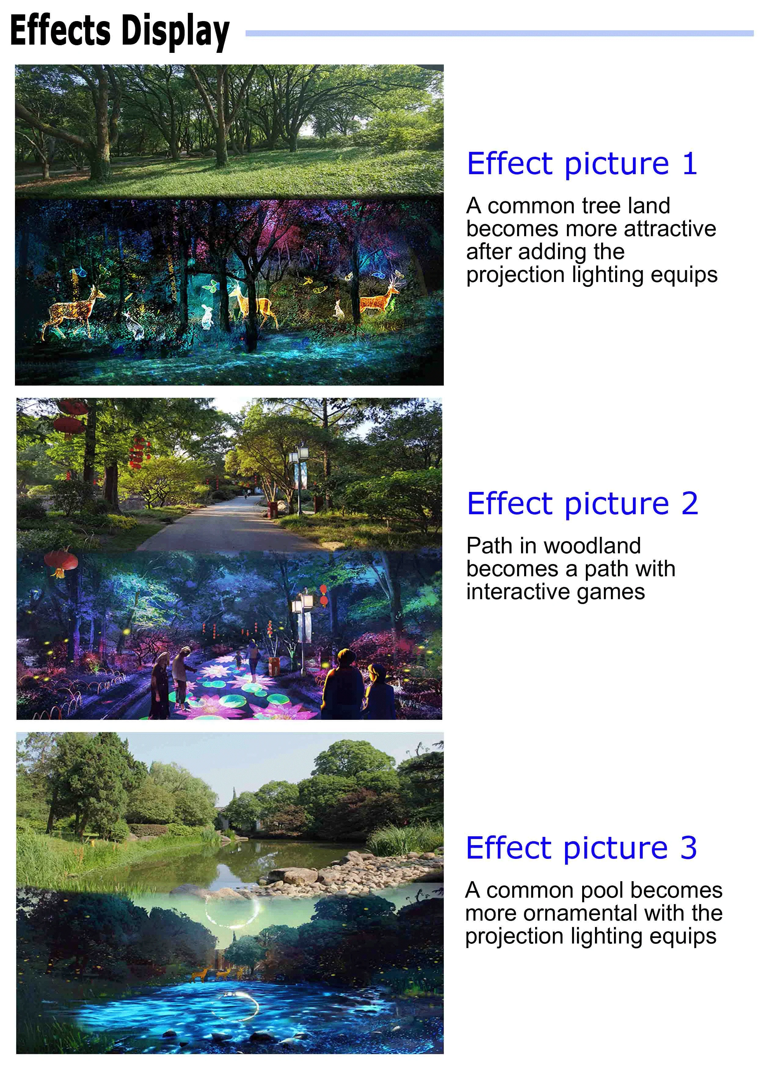 Large Holographic Laser Outdoor Lighting Interactive Floor Projector 3d ...