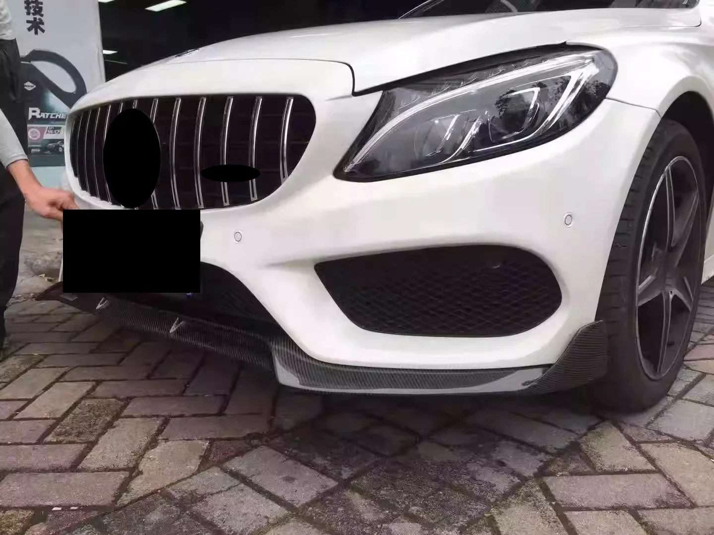Grill Mask Grid Radiator Grille Assembly For Mercedes-benz C-class W205 ...