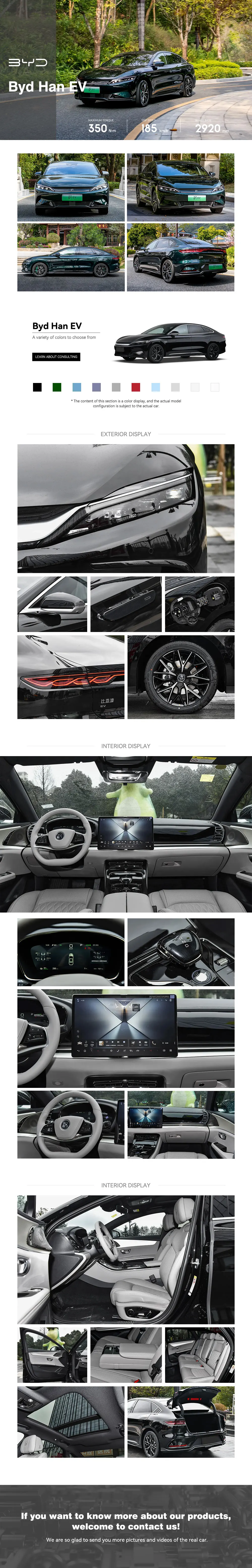 2025 BYD Han Flagship Edition Executive Sedan New Energy 5-Seater BEV ...