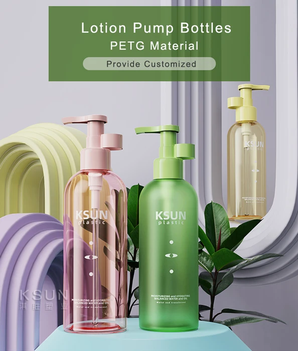Clear shampoo bottle,Green Shampoo Bottle
