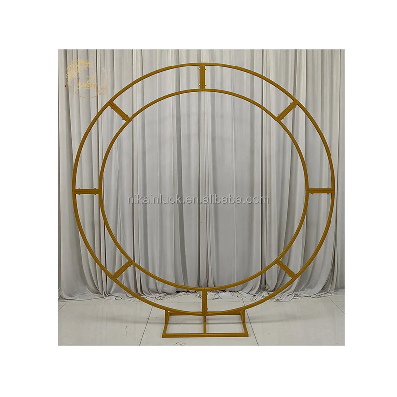High Quality Wedding Arch With Light Gold Metal With Crystal Acrylic ...