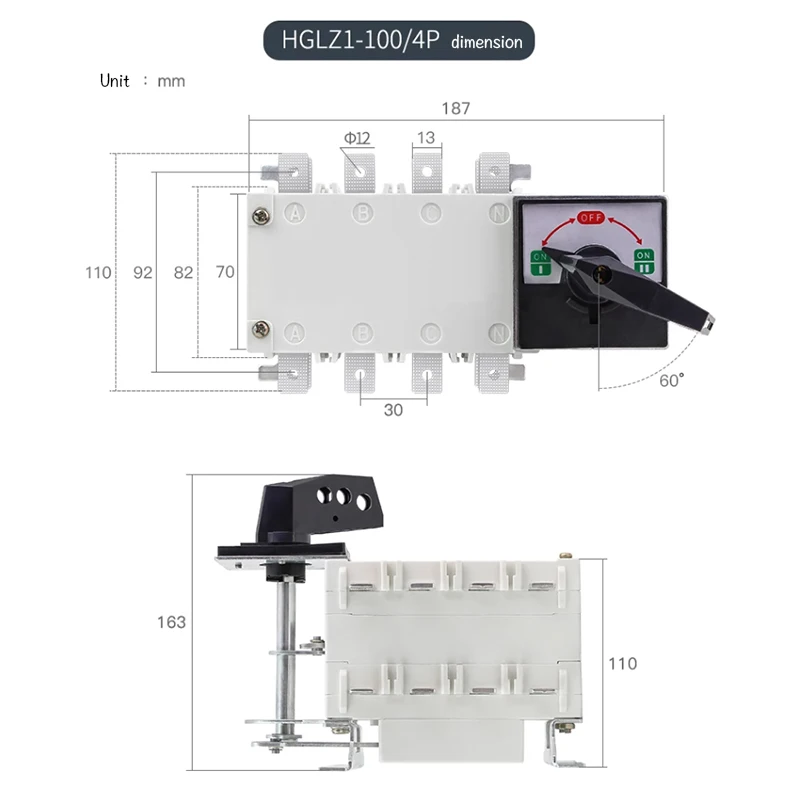 Manual Transfer Isolation Switch HGLZ1 - Reliable Load Breaker