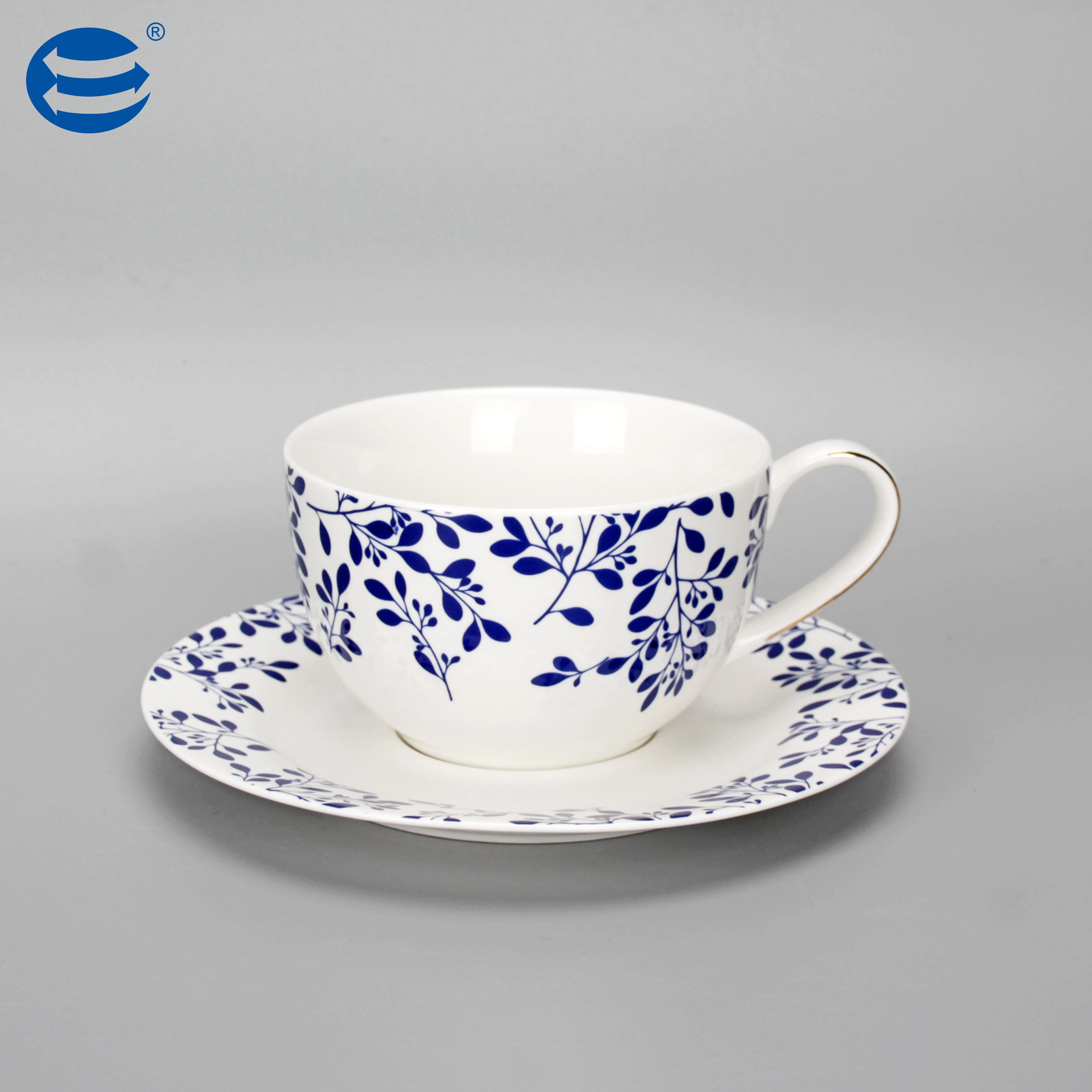 Elegant Blue and White Flower Ceramic Pattern Tableware Sets