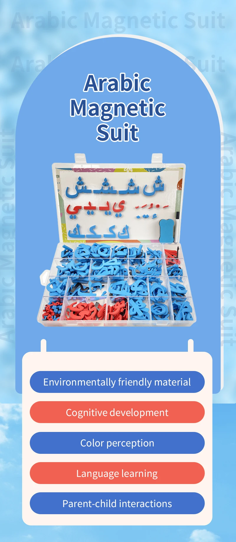 Children Preschool Custom Arabic Alphabet Talking Montessori Toys ...