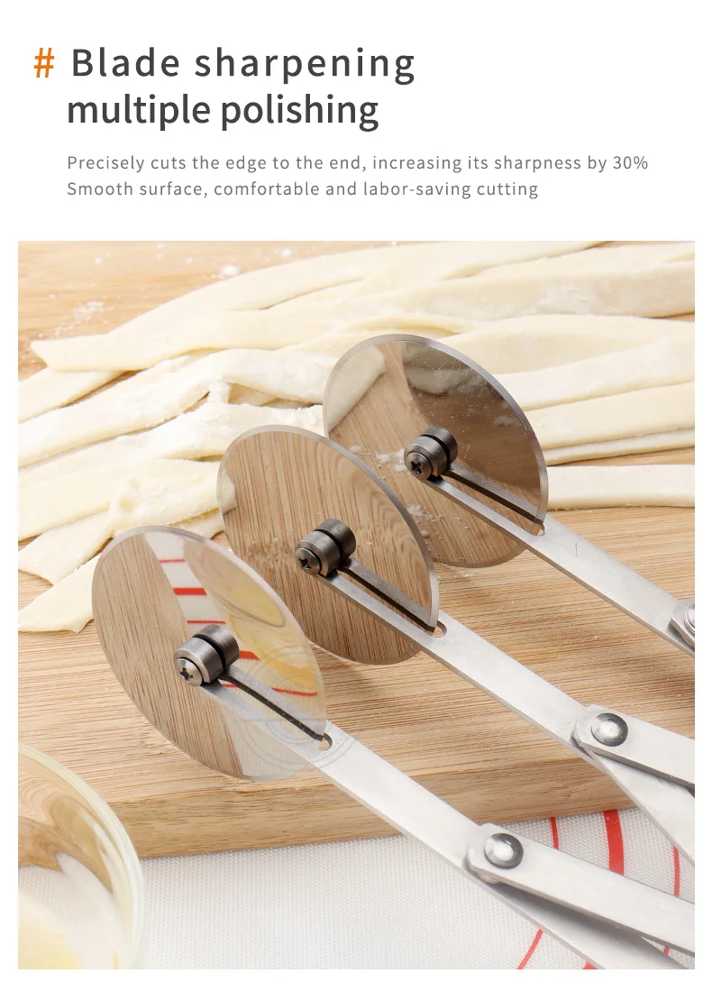 Stainless Steel Pastry Cutter Expandable Dough Divider Dough Cutter ...