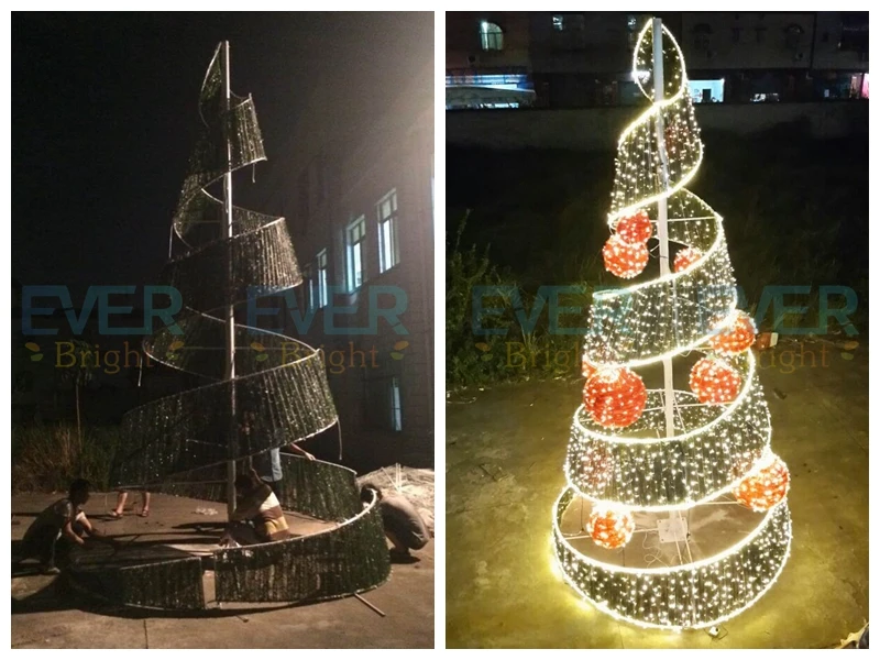 Christmas Light Show 3D LED Sphere Giant LED Christmas Tree for Outdoor ...
