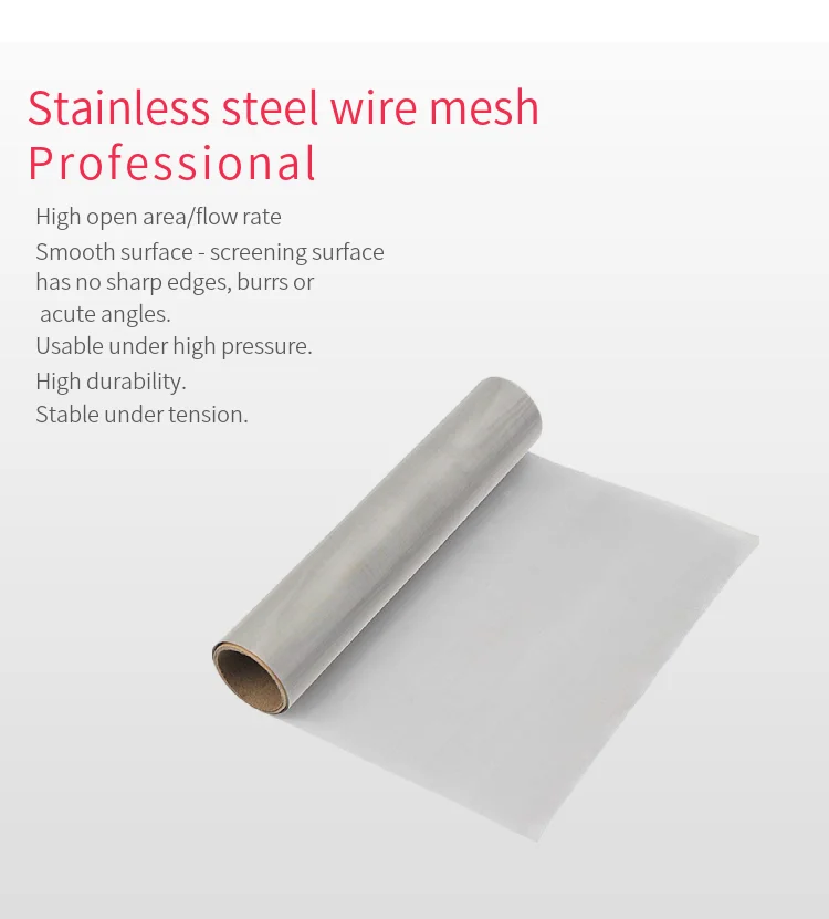 Woven Wire Mesh Stainless Steel Woven Wire Mesh 100 Micron Stainless ...