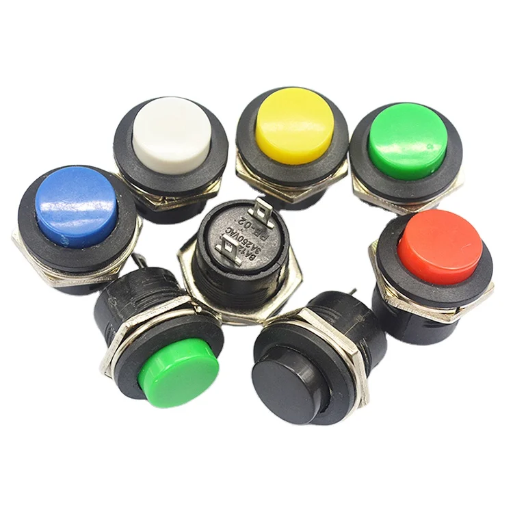M12 M16 M8 M10 M20 12v 3a Plastic Reset And Lock Push Button Switch ...