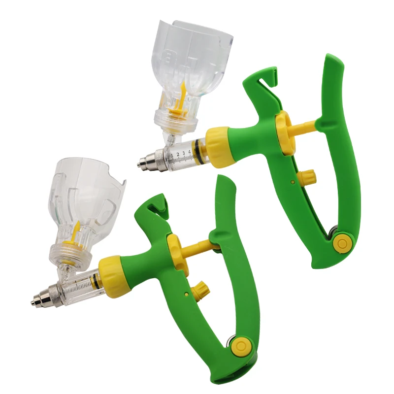 2ML 5ML Capacity Green Color Automatic Continuous Veterinary Syringe ...