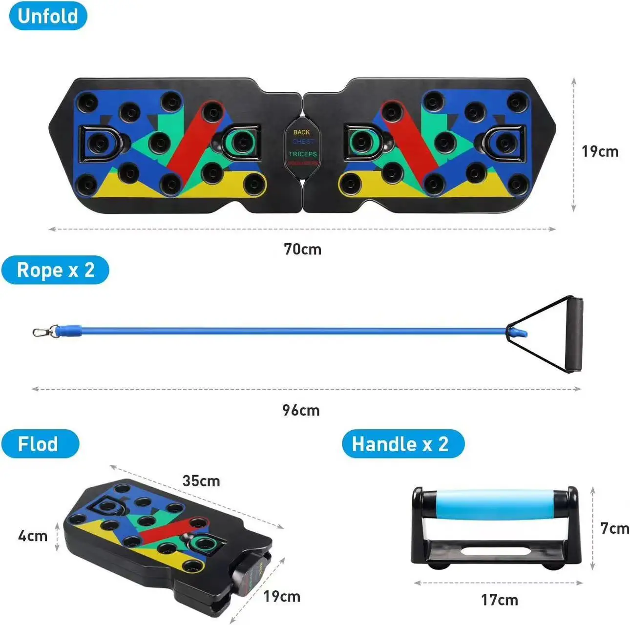 Body Fitness Push Up Board Folding Training Foldable Push Up Board ...