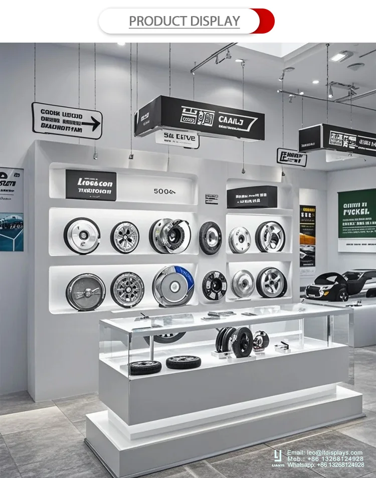 Modern Tire Display Rack for Retail Stores - Durable Auto Parts ...