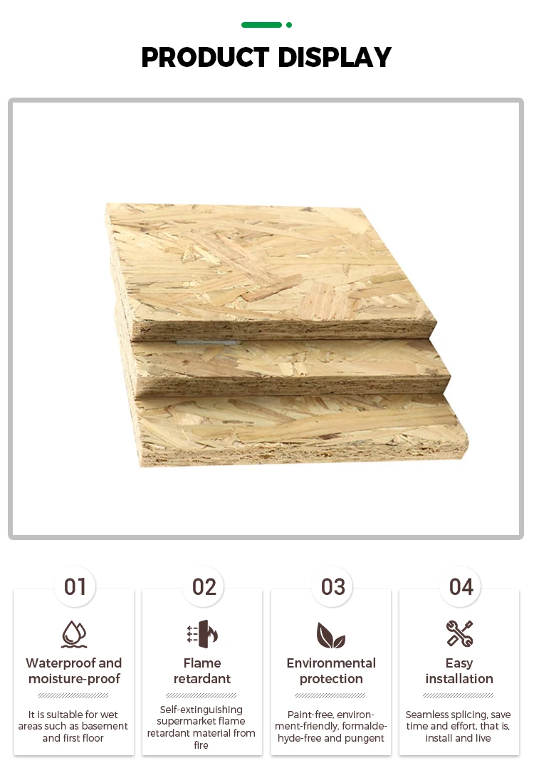 Decorative Interior Osb Board 9mm 11mm 12mm Osb 4x8 Feet Osb3 For Construction With Factory ...