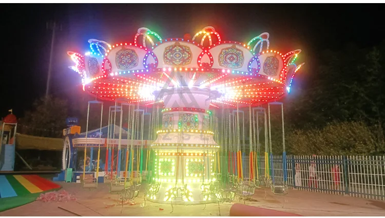 Fairground Chair O Plane Funfair Chain Spinning Carousel Amusement Park ...
