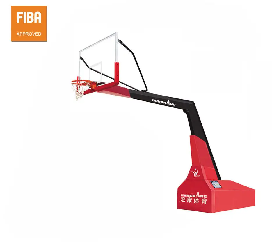 Certification Fiba Hydraulic Folding Basketball Hoop Stand For ...