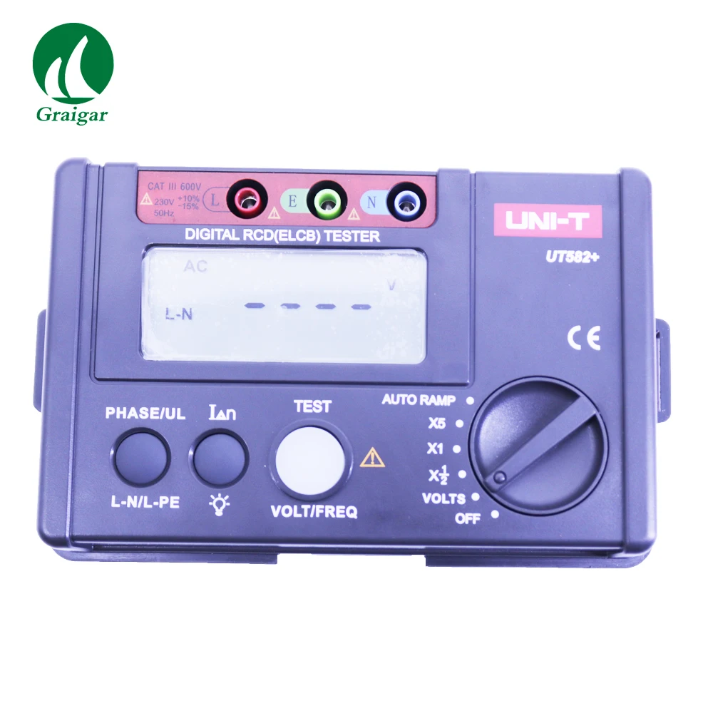 Ut582+ Digital Rcd (elcb) Tester Rcd Meter Voltage Measurement Range ...
