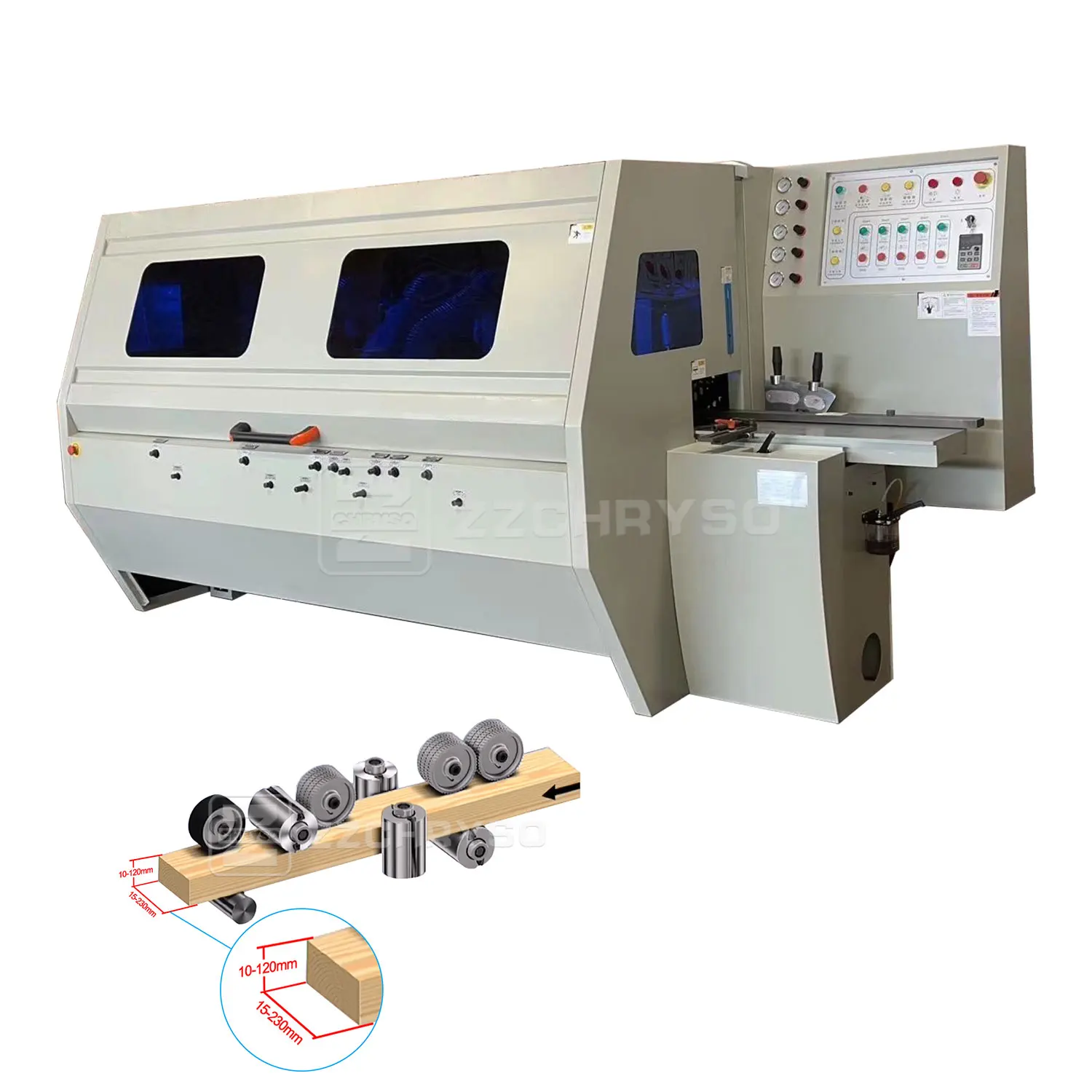 4 Sides Thickness Planer - 6 Spindles Moulder Machine