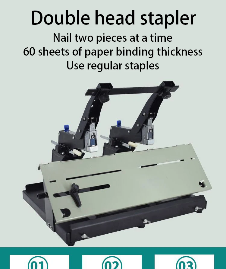 Double-head Horse-Riding Stapler - Heavy-Duty Manual Stapler