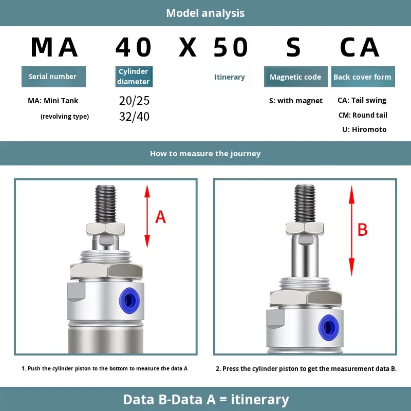 Stainless Steel Mini Small Cylinder Pneumatic Nonstandard Pneumatic ...