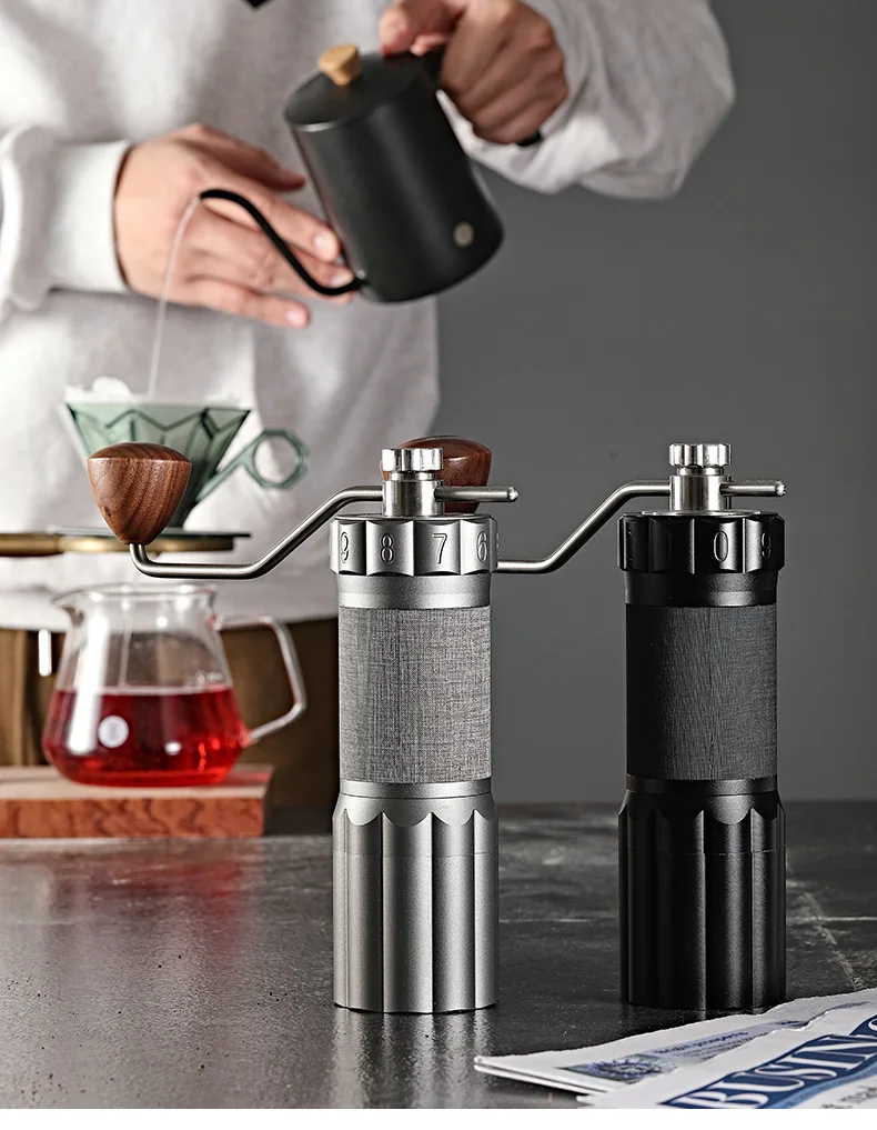 Hand Crank Stainless Steel Espresso Grinder - 30g Capacity