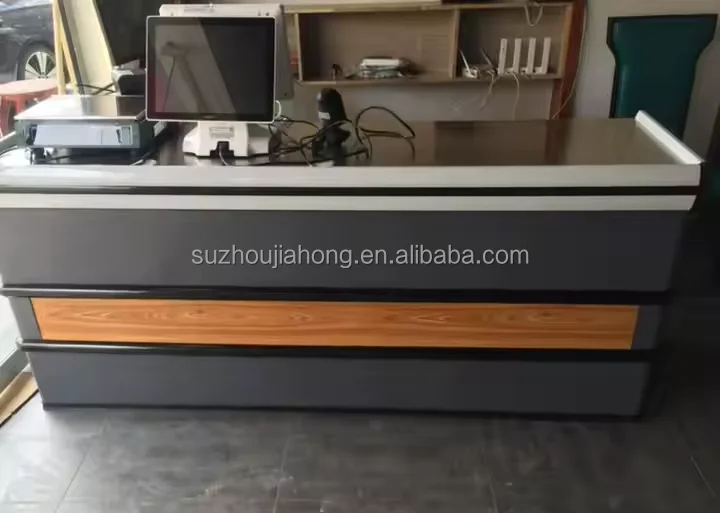 Retail Store Supermarket Cashier Table Checkout Counter Easy Operation ...