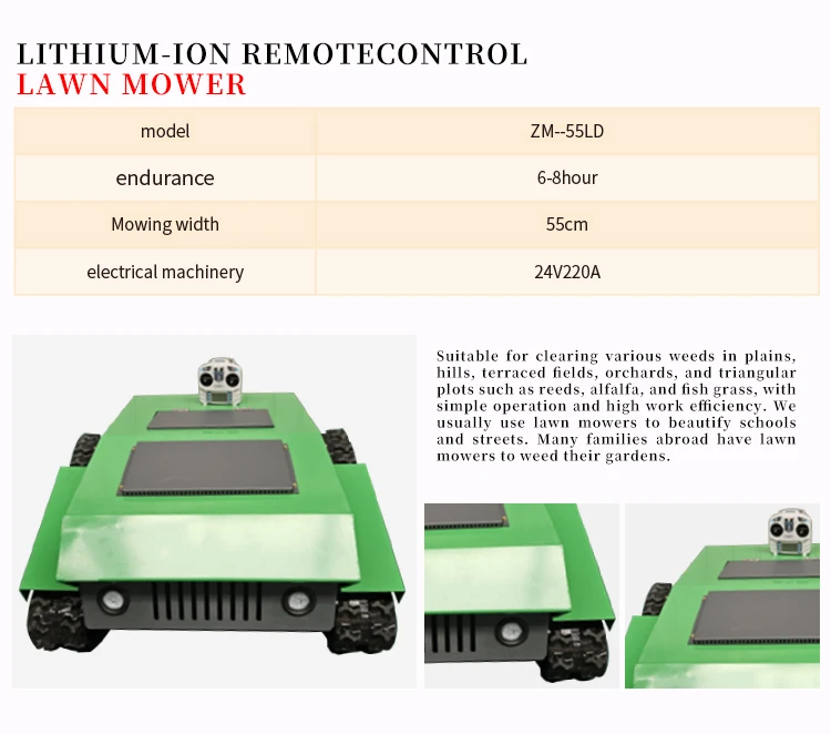 Factory Price CE EPA Tracked Lawn Mover Self Propelled Remote Control ...