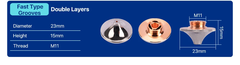 New Focus Jd147 Oem Laser Cutting Nozzles Single Layer/double Layers ...