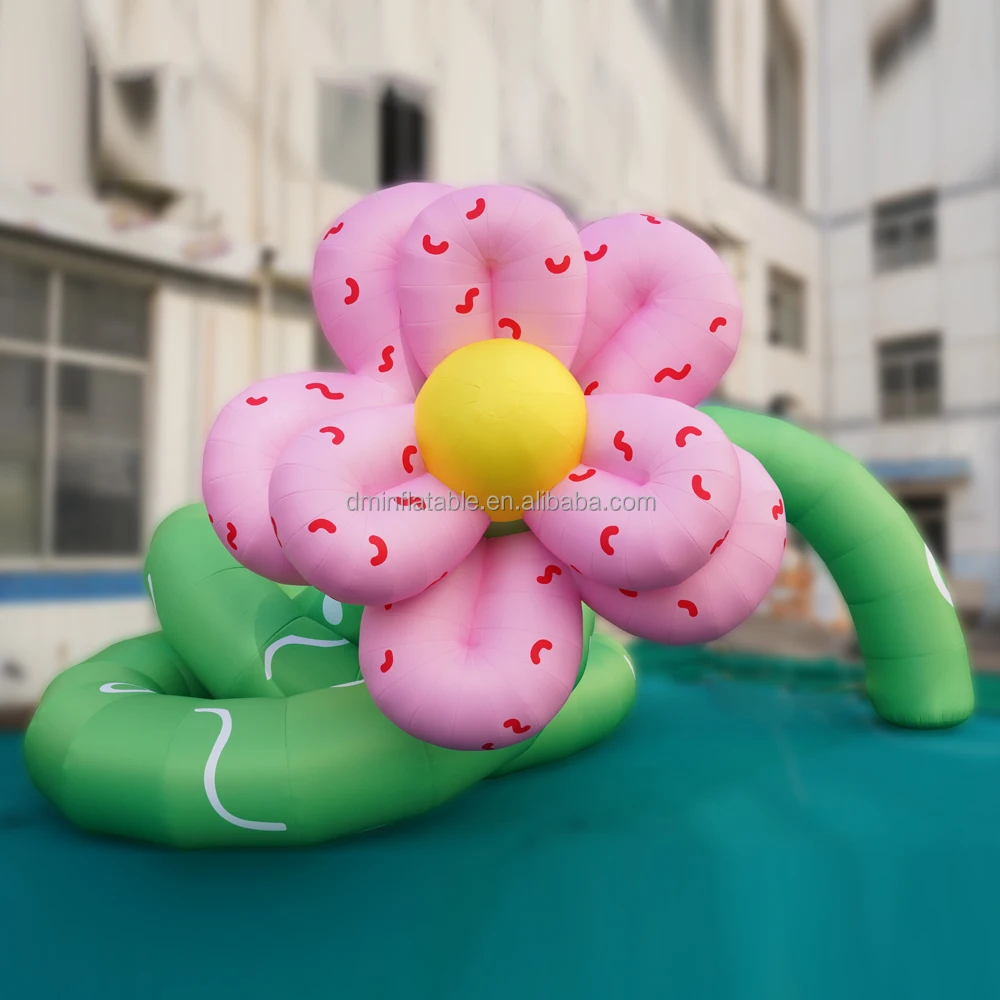 Inflatable Rainbow Color Flowers Sculpture Inflatable Flower With ...