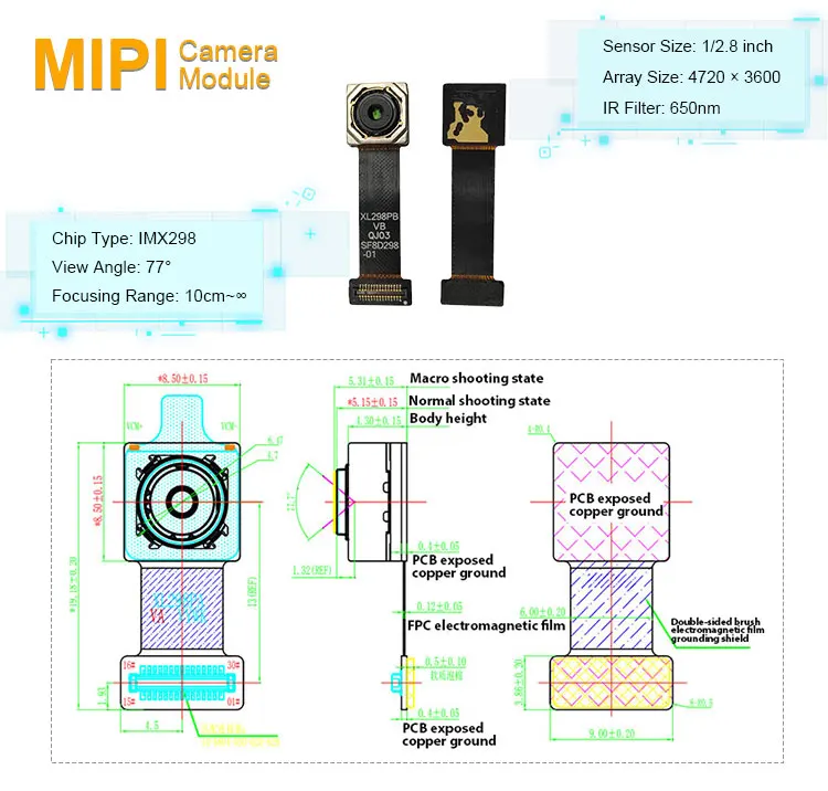 16mp Auto Focus Pdaf Mipi 4k Arducam Camera Module Imx298 Sensor Camera Module - Buy Imx298 ...