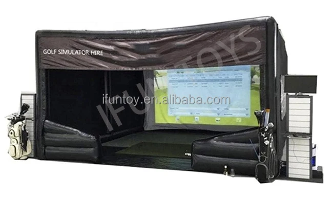 Golf Simulator Inflatable Golf Shot Training Tent Golf Simulator Indoor ...