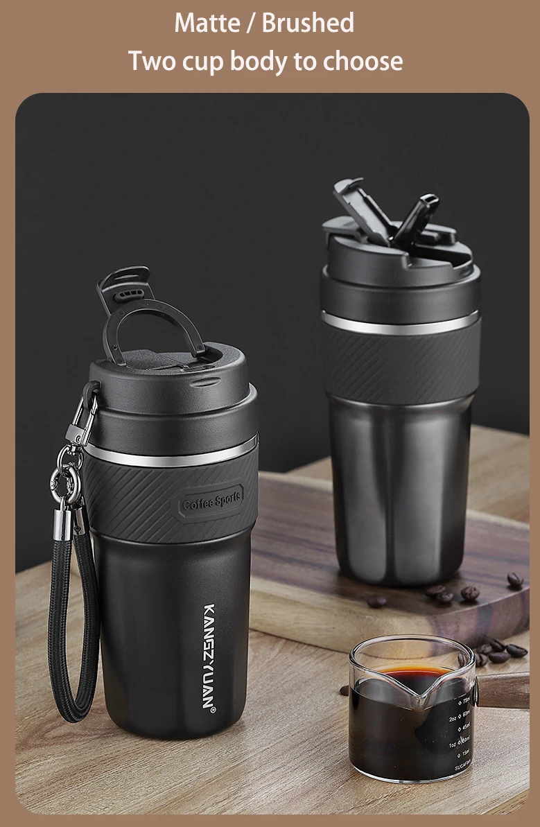 KANGZYUAN Portable Coffee Mugs with Straws - Perfect for Parties