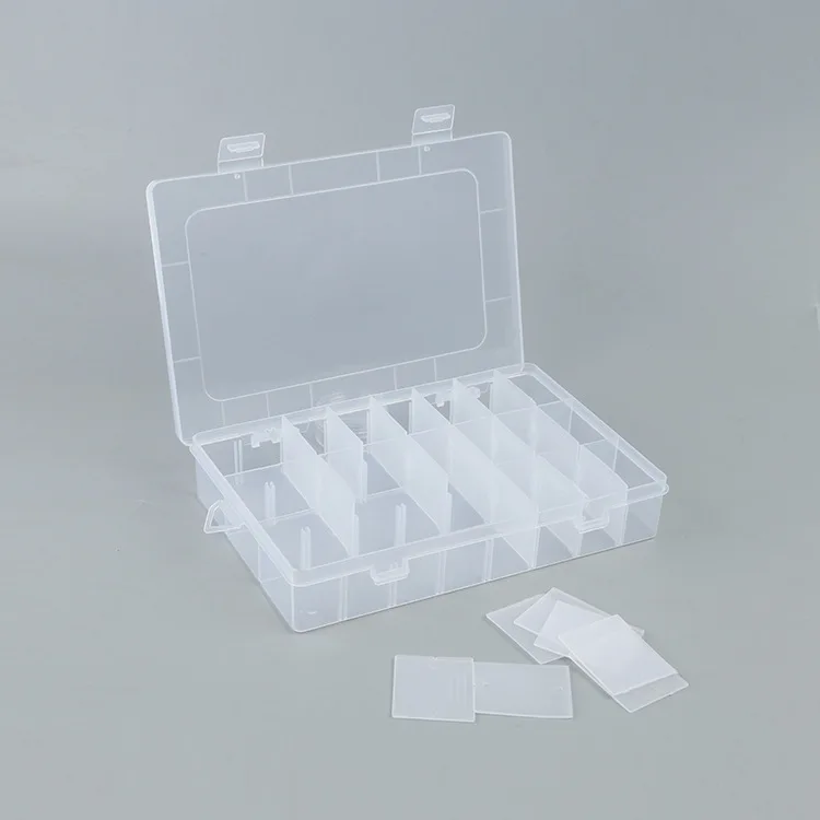 24 Detachable Adjustable Clear Plastic Divided Storage Box| Alibaba.com
