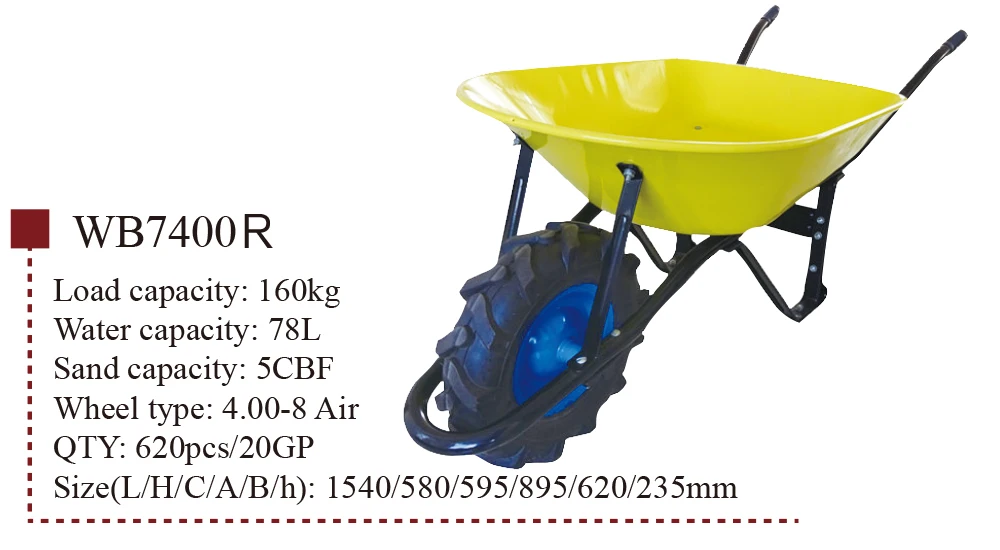 160kg Capacity Heavy Duty Wheelbarrow Will Machinery