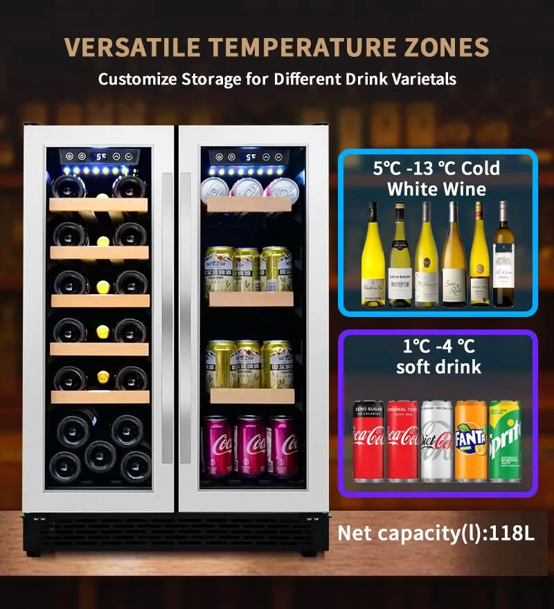 Outdoor Champagne Commercial Counter Refrigerator Built in Soft Drinks ...