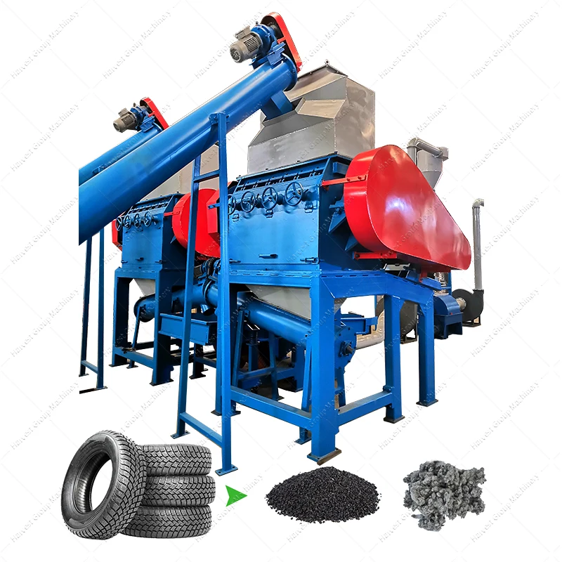 Full Automatic waste tyre recycling machine prices tyre shredding ...