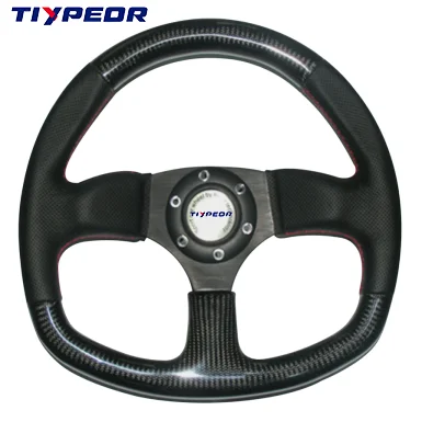 Flat Steering Wheel Carbon Fiber Frame Drift Racing Pc Game Steering ...