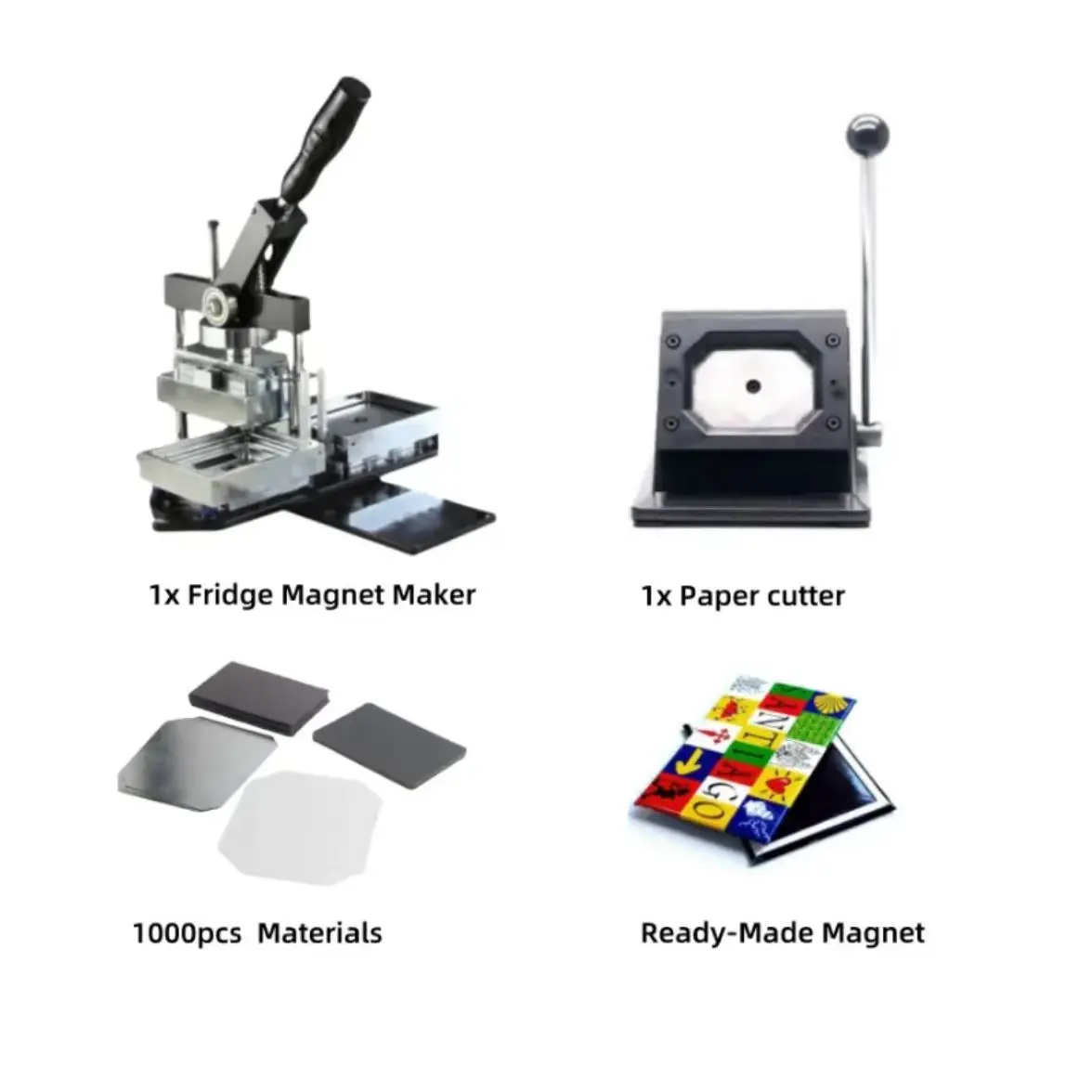 80*53mm 90*65mm Rectangular Magnet Machine Button Fridge Magnet Making ...