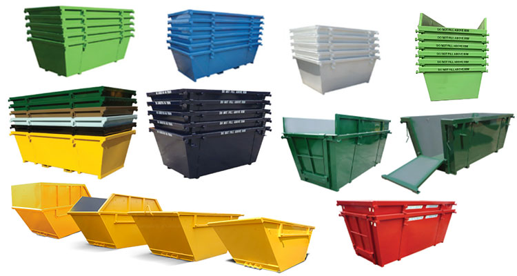 6m3 Outdoor Mobile Container Skip Bin With Lifting Lugs - Buy Skip ...