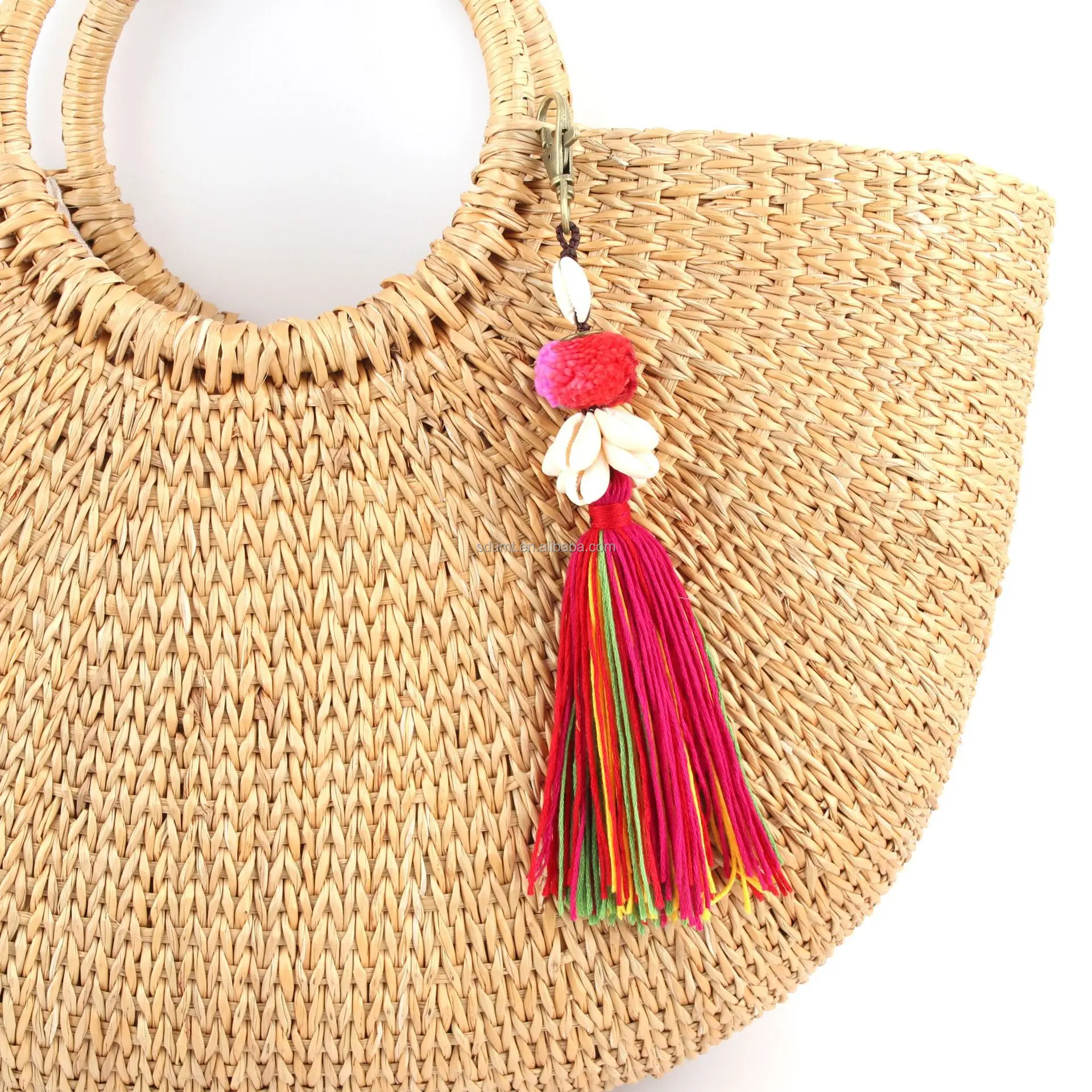 Tassel Handcrafted Boho Bag Charms Mini Macrame Keychains For Car Key ...