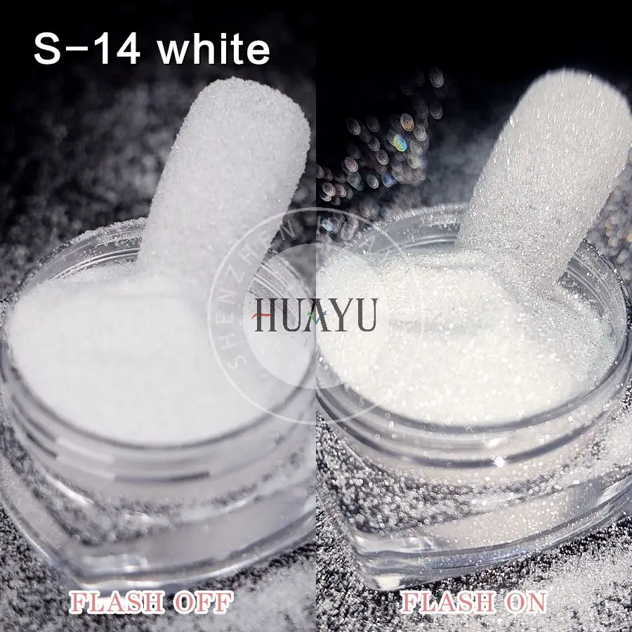 Fine Flash Diamond Prismatic Powder Glitter 14 Colors Nail Reflective ...