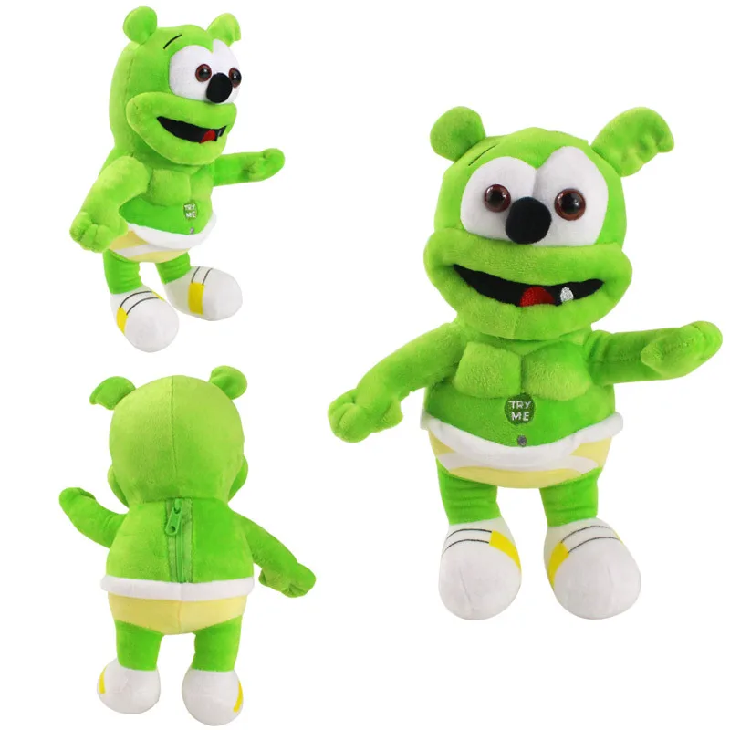 Green Gummy Bear Toy - Plush Stuffed Animal with Music